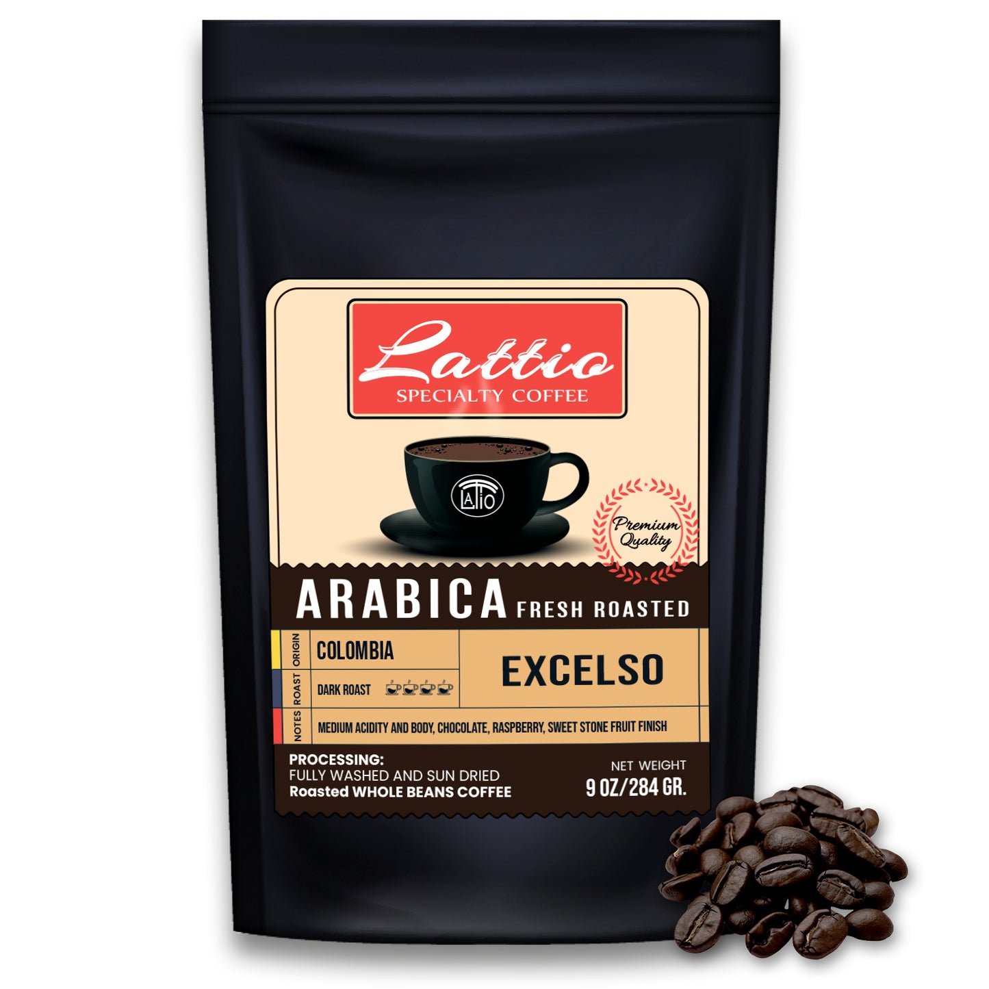 Lattio Colombia Excelso (Whole Beans) – Mega Beans Coffee